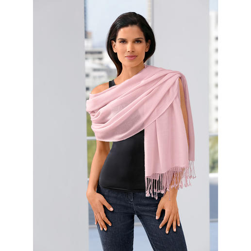 Pashmina-Schal - aus 100 % Kaschmir (90 x 210 cm gross, 160 g leicht)