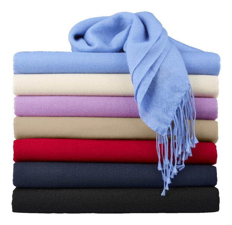 Pashmina-Schal - aus 100 % Kaschmir (90 x 210 cm gross, 160 g leicht)